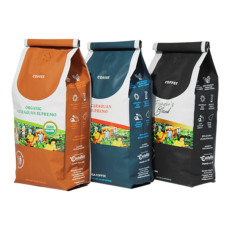 Wholesale Plastic Kraft Paper Side Gusset Bag With Tin Tie For Coffee ...